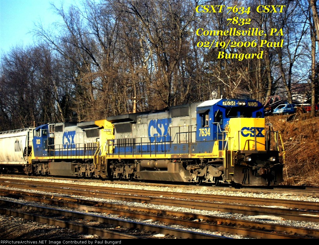 CSXT 7634 C40-8 CSXT 7832 C40-8W 02/19/2006